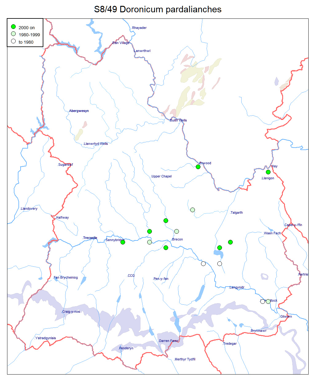 Brecknock Distribution Map